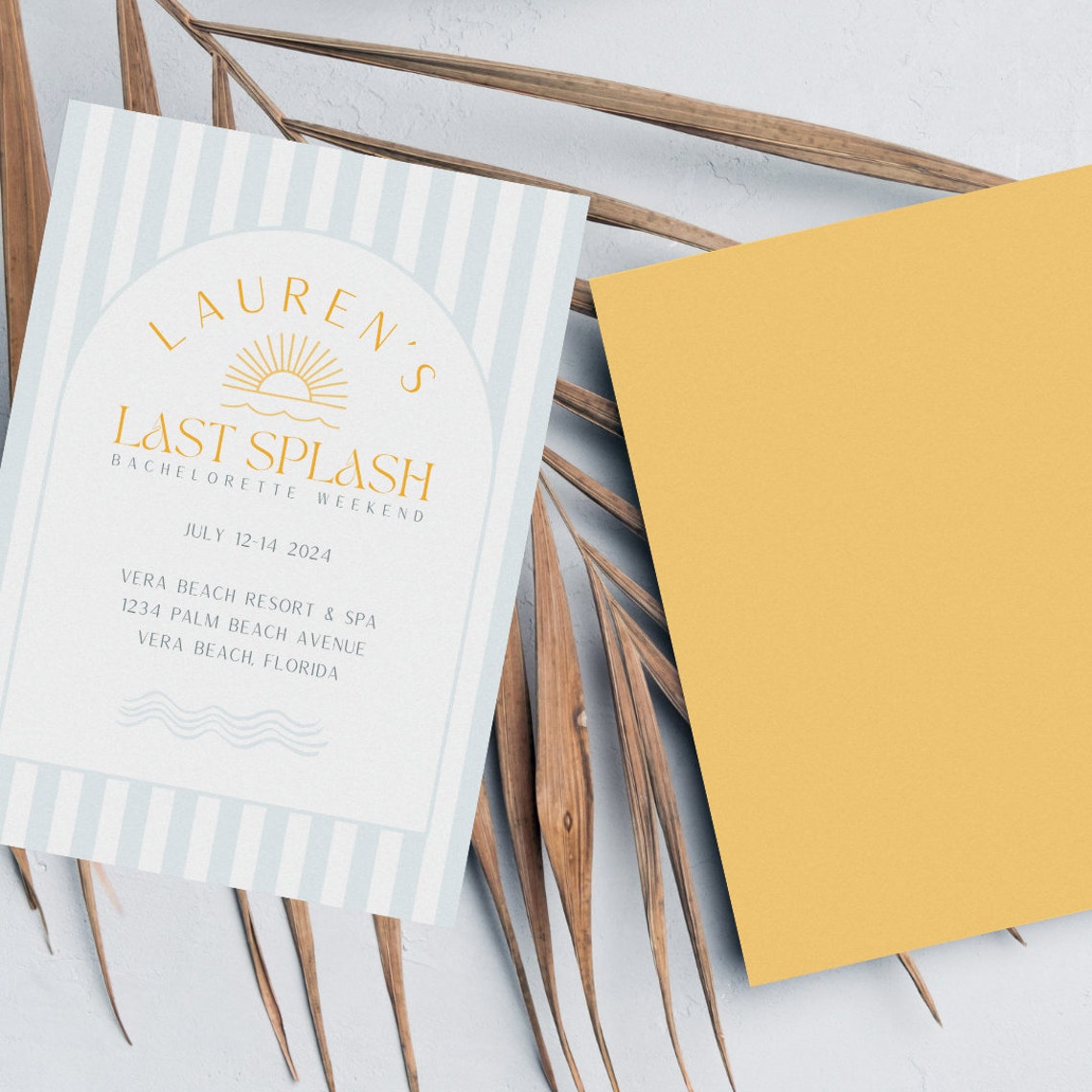 Last Splash Bachelorette Party Printable Invitation Bachelorette Beach ...