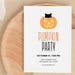 Pumpkin Party Invitation Template - Etsy