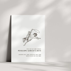 Editable Rodeo Birthday Invitation Template for Birthday Party Horse ...