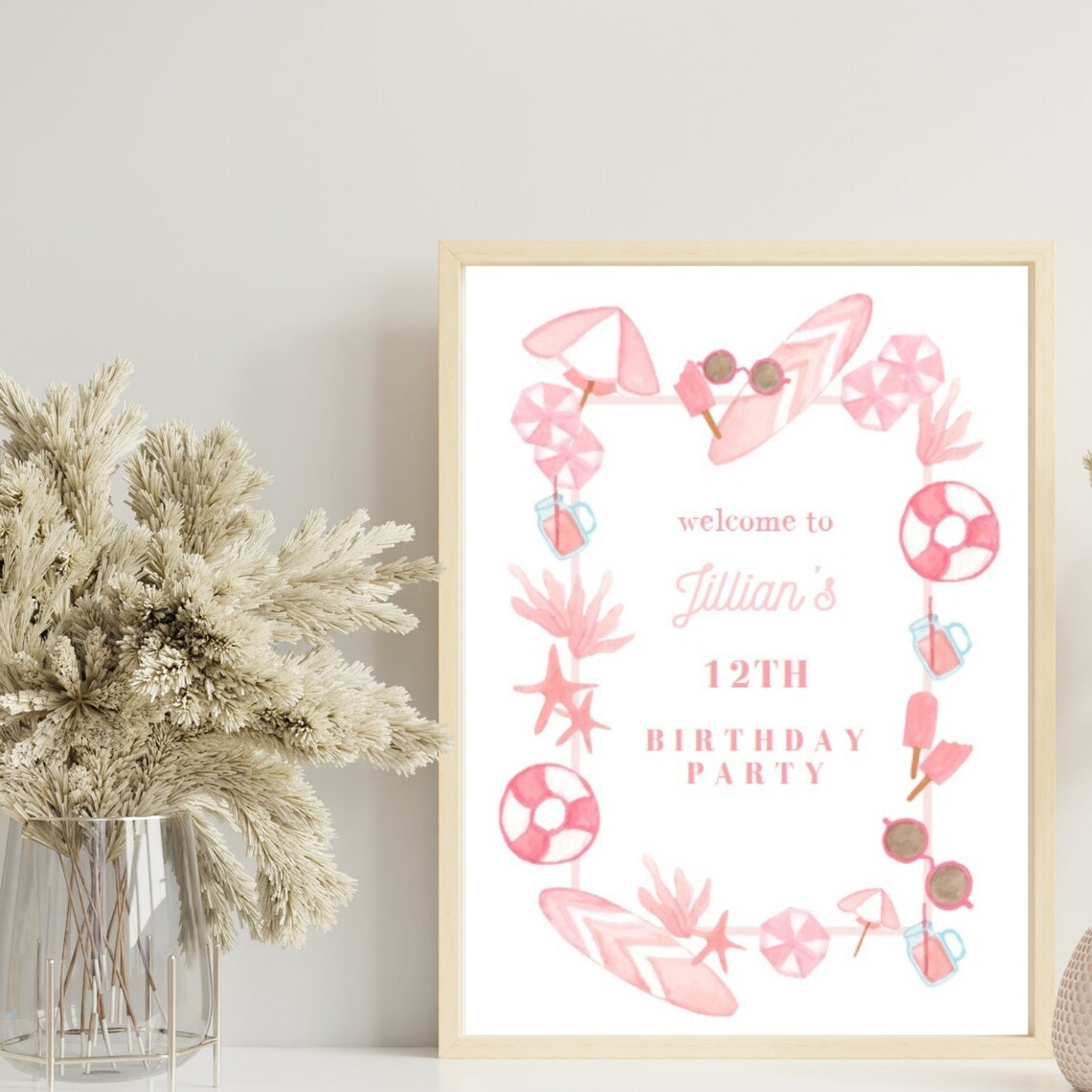 Pink Pool Party Bundle Pink Beach Party Teen Girl Birthday Bundle - Etsy