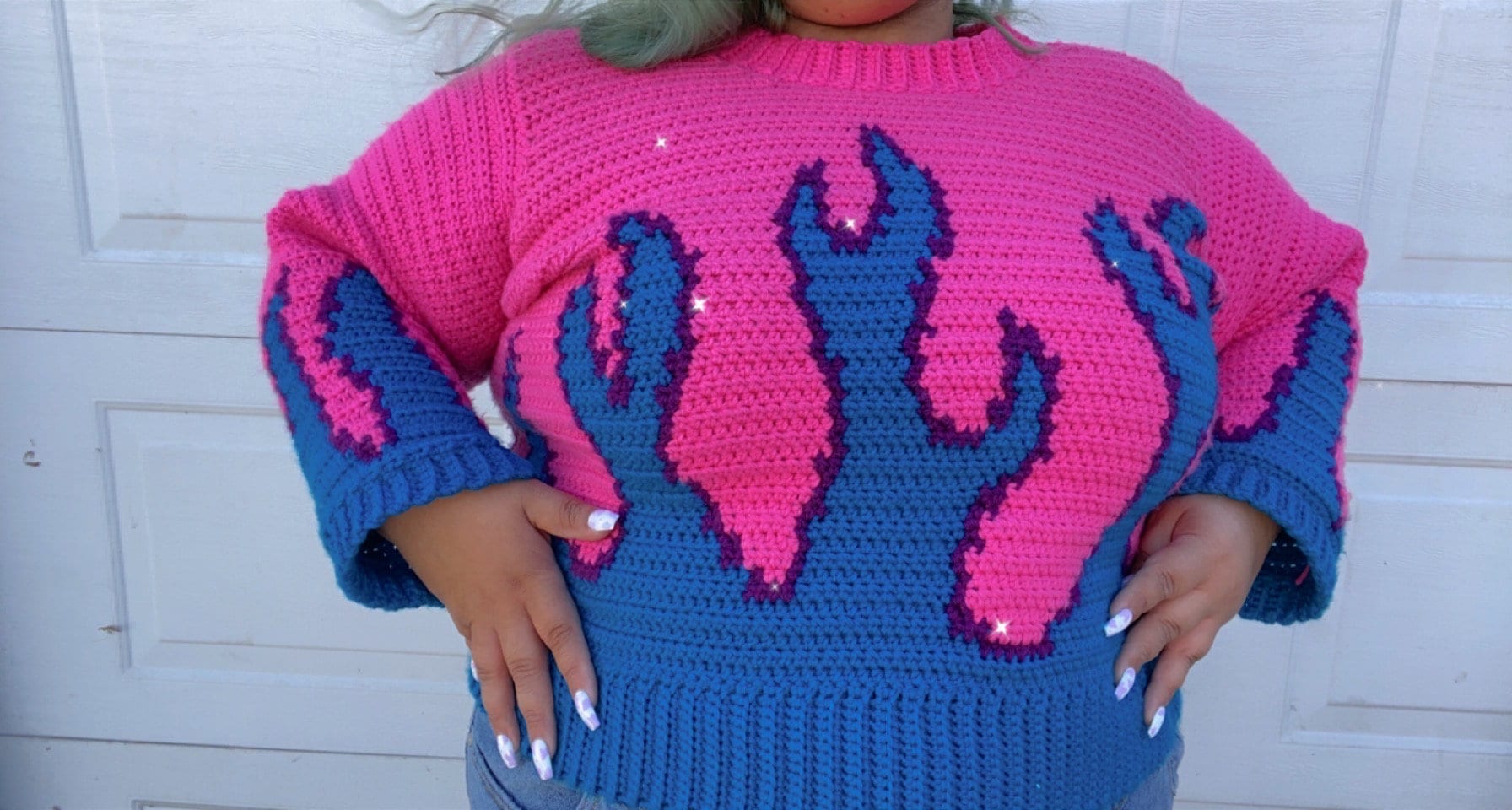 PDF: on Fire Crochet Sweater Pattern | Etsy UK