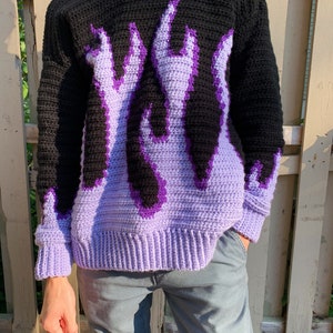 PDF: on Fire Crochet Sweater Pattern - Etsy