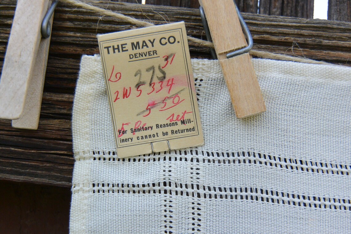 VTG 50's Linen 33" Square Embroidered Tablecloth NOS - Etsy