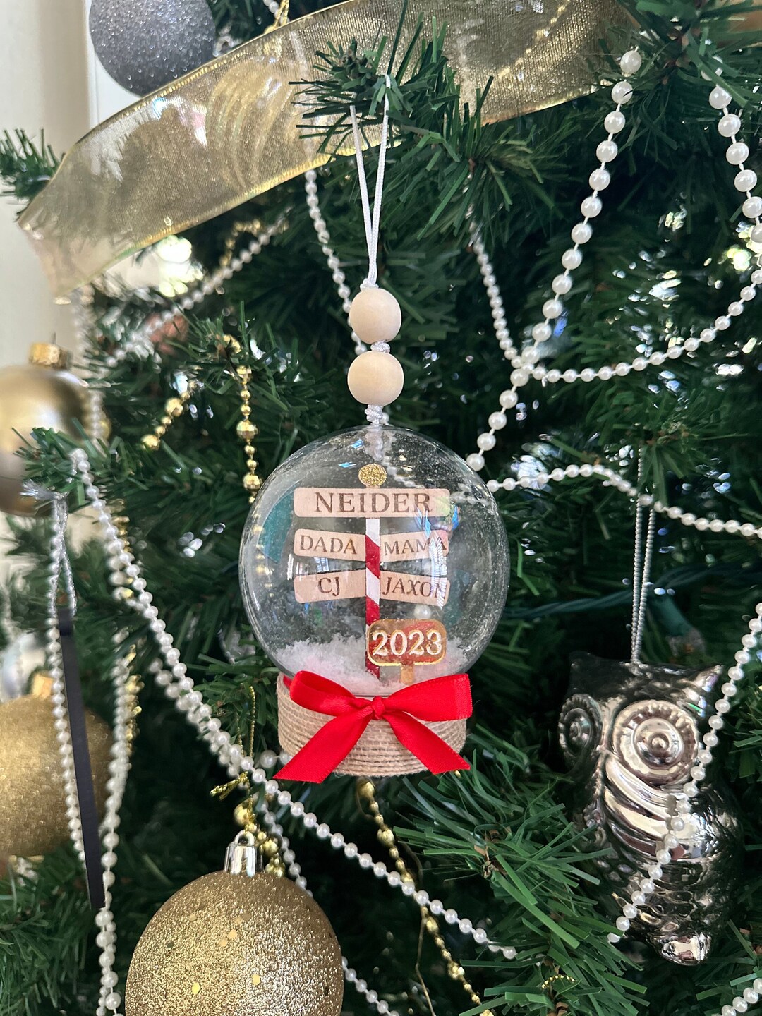 Personalized Snow Globe, Family Snow Globe, North Pole, Snow Globe ...