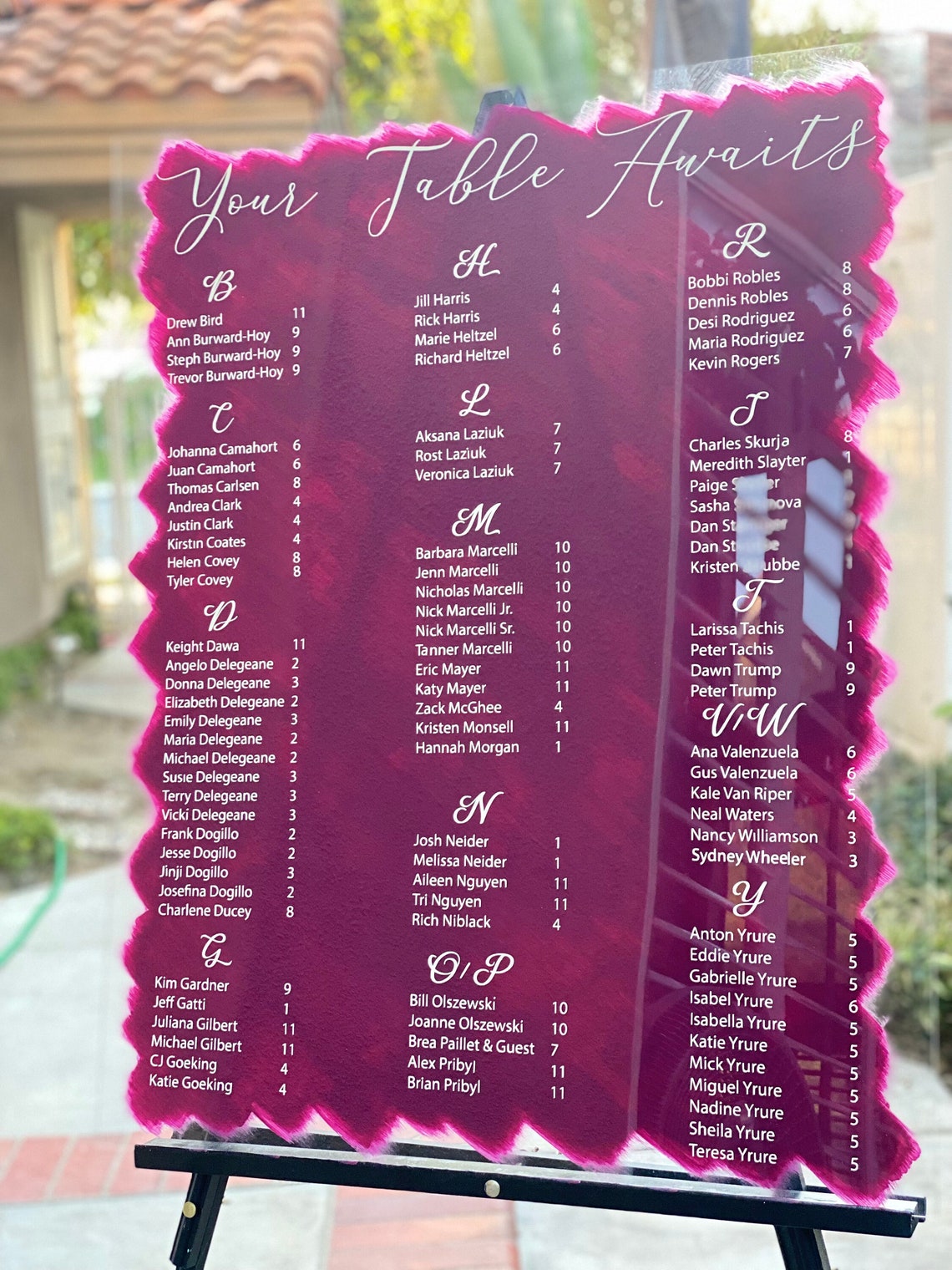 Wedding Seating Chart Seating Chart Find Your Seat | Etsy