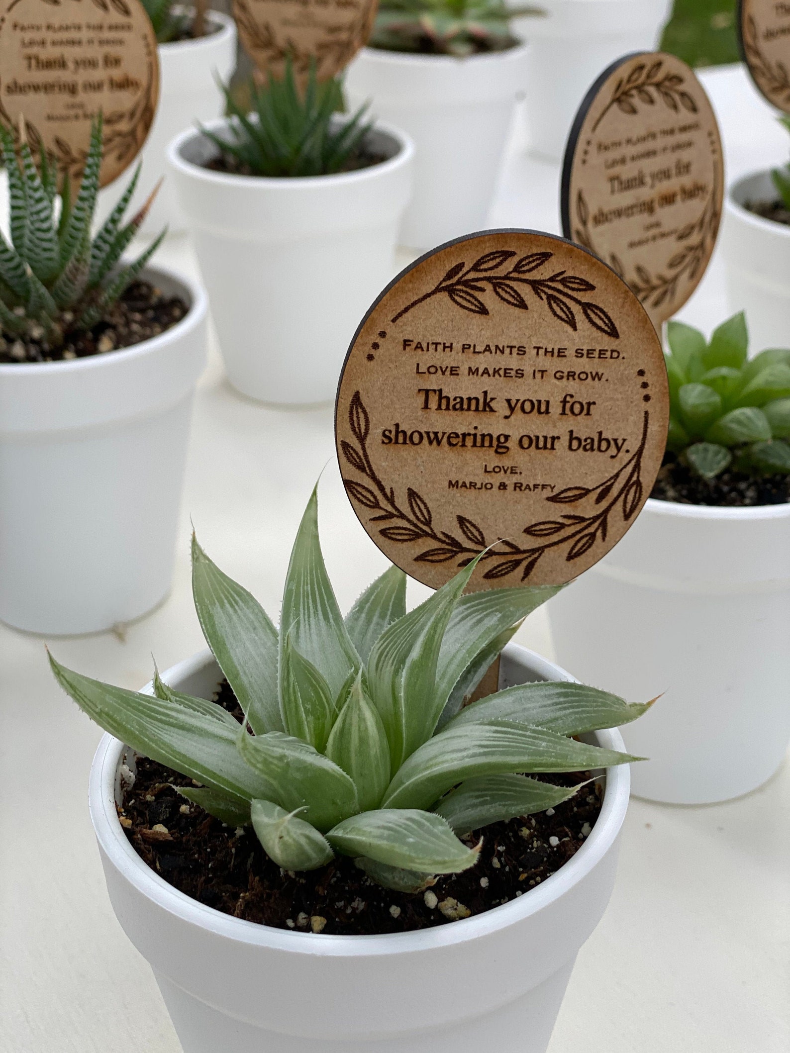 Custom plant tags plant tags baby shower gifts engagement | Etsy