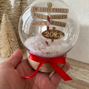 Personalized Snow Globe, Personalized Family Snow Globe, North Pole ...