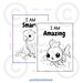Kids Affirmation Coloring Pages |positive Word of Affirmation Coloring ...