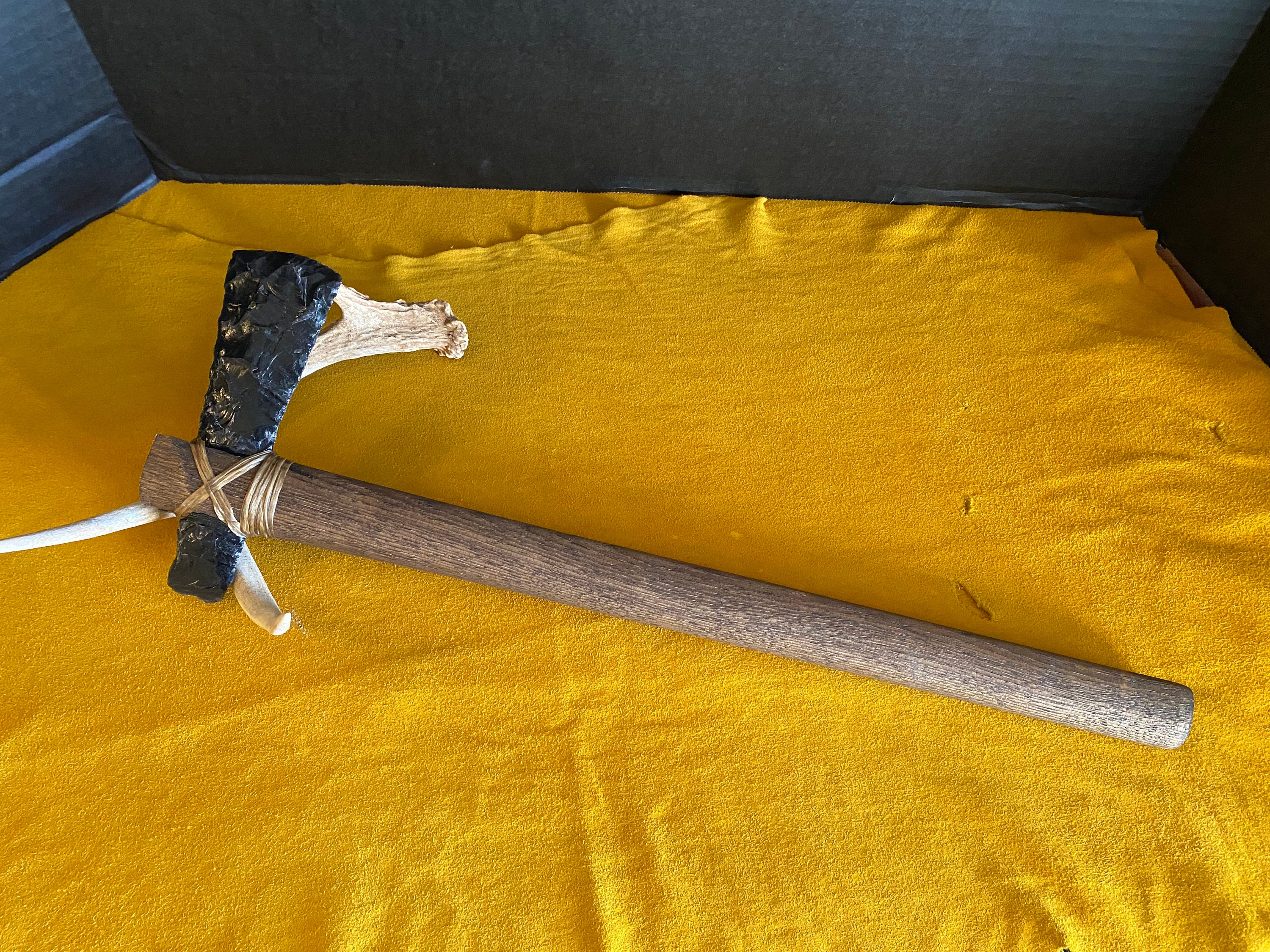 Stone Tomahawk Obisidan - Stone Hatchet - Primitive Tool - Hand Knapped ...