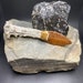 Knapped Stone Knife - Pumpkin Obsidian Blade - Handmade Wood Handle ...