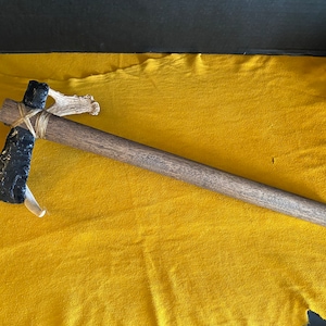 Stone Tomahawk Obisidan - Stone Hatchet - Primitive Tool - Hand Knapped ...