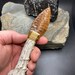 Knapped Stone Knife - Pumpkin Obsidian Blade - Handmade Wood Handle ...