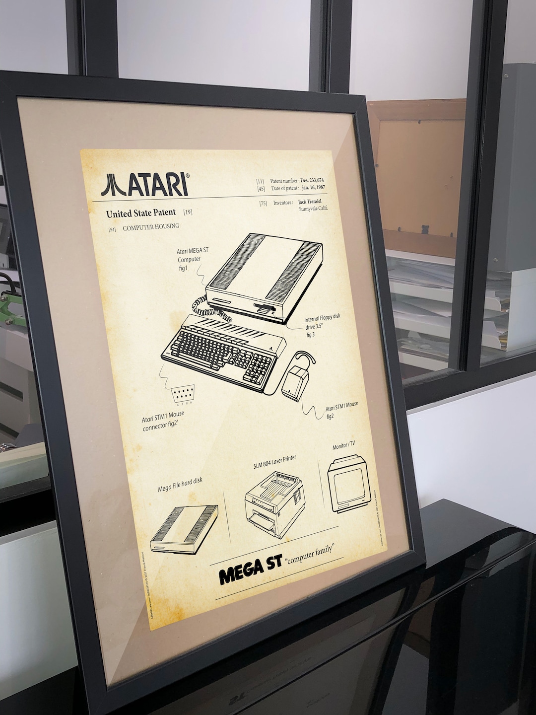 Poster Patent ATARI MEGA ST - Etsy