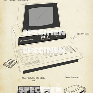 Poster Patent Commodore PET 2001 Serie Personal Computer - Etsy