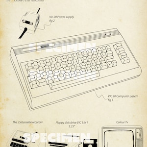Commodore VIC 20 Patent Poster - Etsy