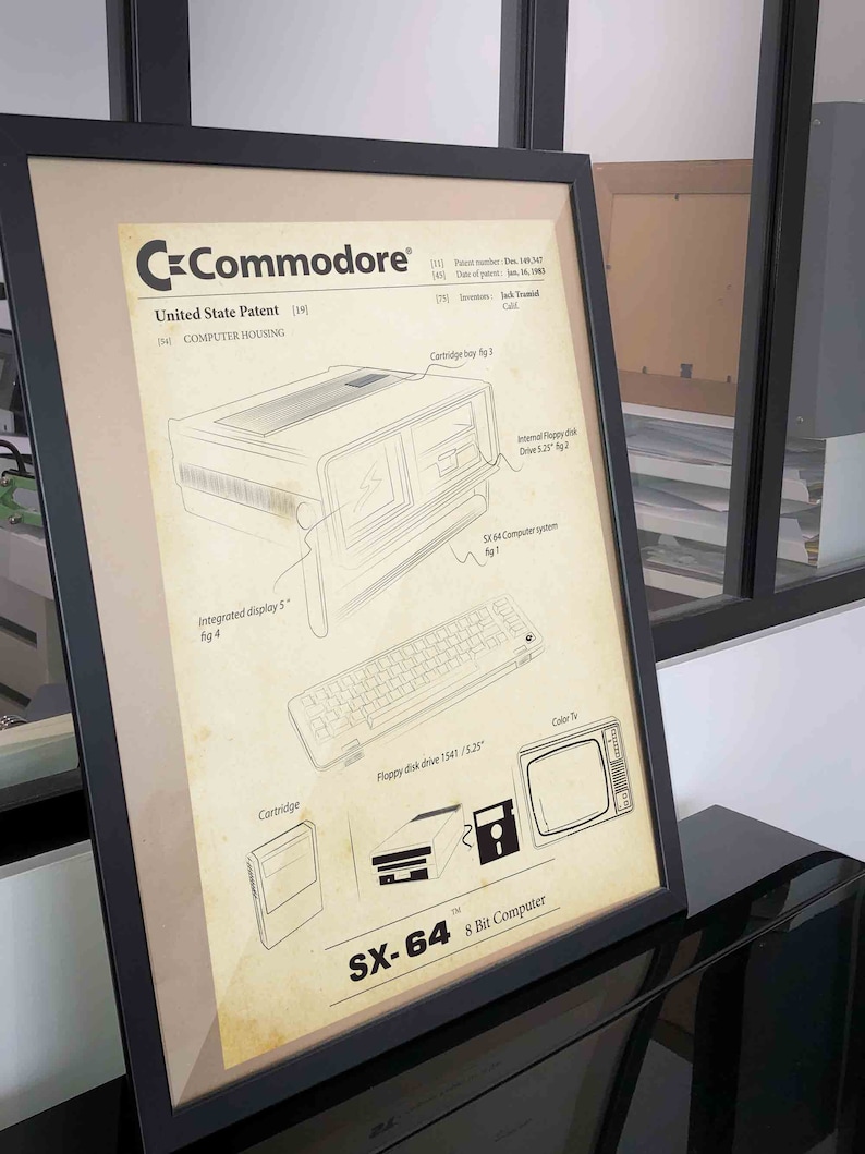 Poster Patent Commodore SX 64 Portable Computer - Etsy