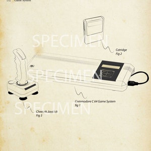 Commodore C 64 Game System Patent Poster - Etsy