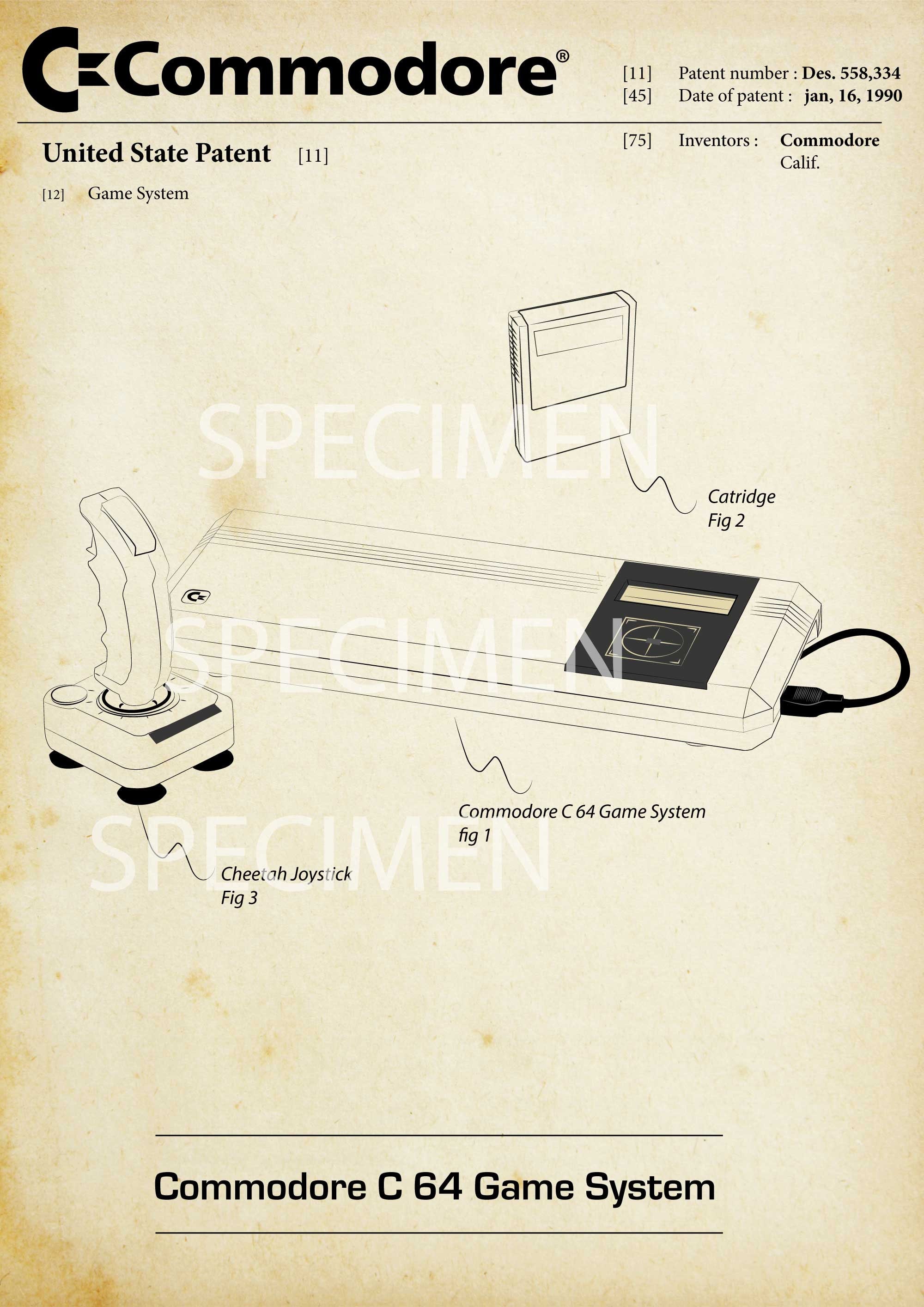 Commodore C 64 Game System Patent Poster - Etsy