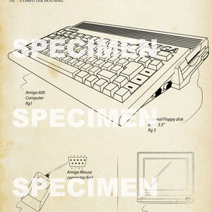 Poster Patent Commodore Amiga 600 - Etsy
