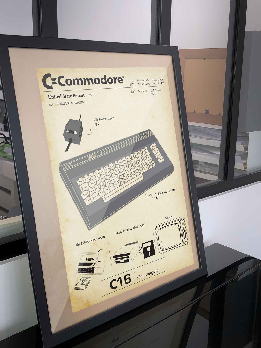 Poster Patent Commodore C 16 - Etsy