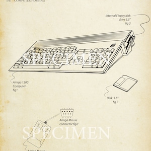 Commodore Amiga 1200 Patent Poster - Etsy