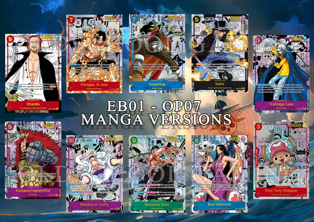 One Piece TCG Custom Manga PROXIES FOIL - Etsy