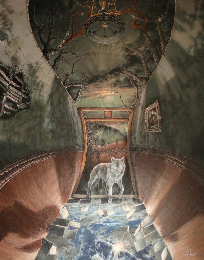 White Wolf Art Print | Death, Afterlife, Reincarnation, Symbolism ...