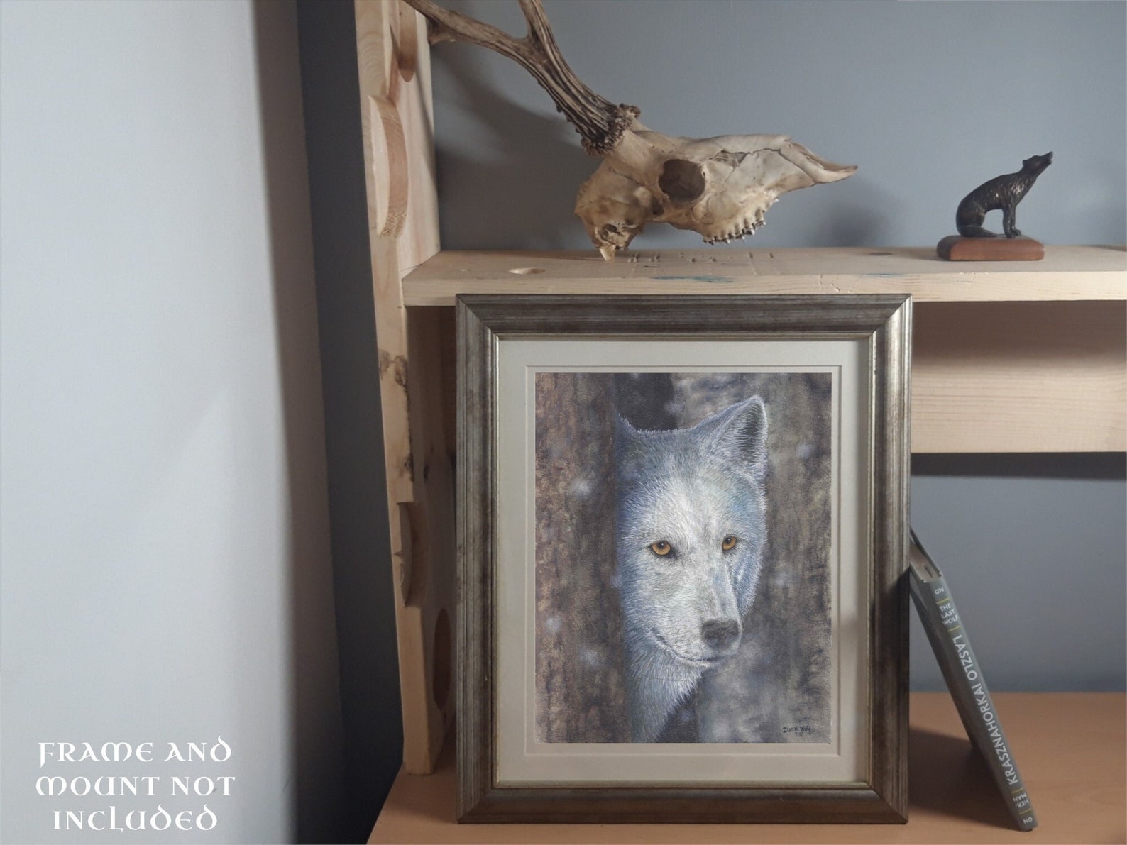 Arctic Wolf Art Print | Snow | Birch Trees | White Wolf | Fantasy - Etsy