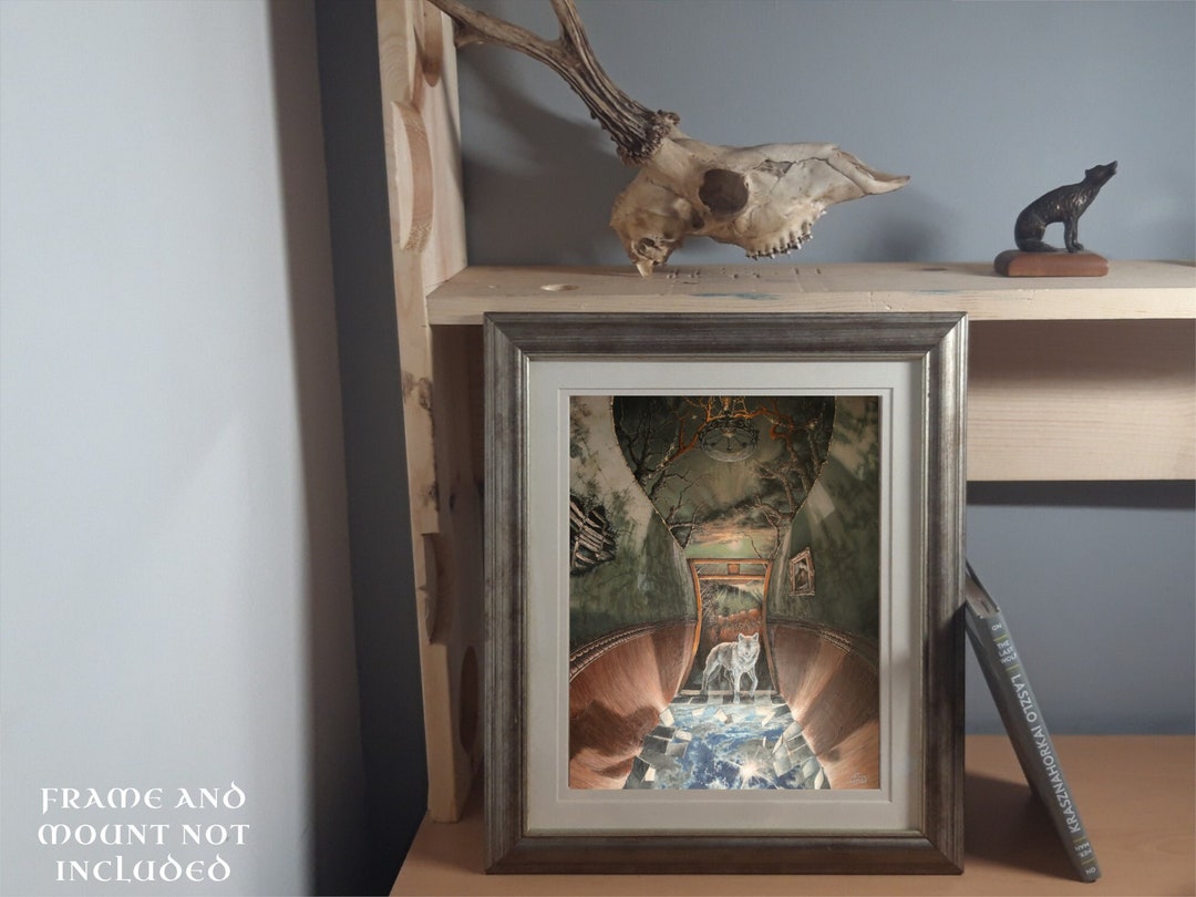 White Wolf Art Print | Death, Afterlife, Reincarnation, Symbolism ...