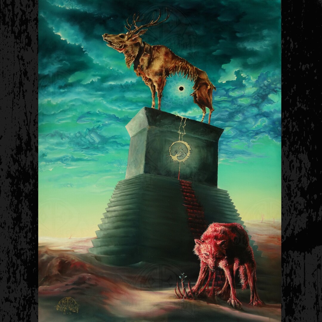 Wolf and Deer Apocalyptic Art | Horror Environmental Art | Surreal ...