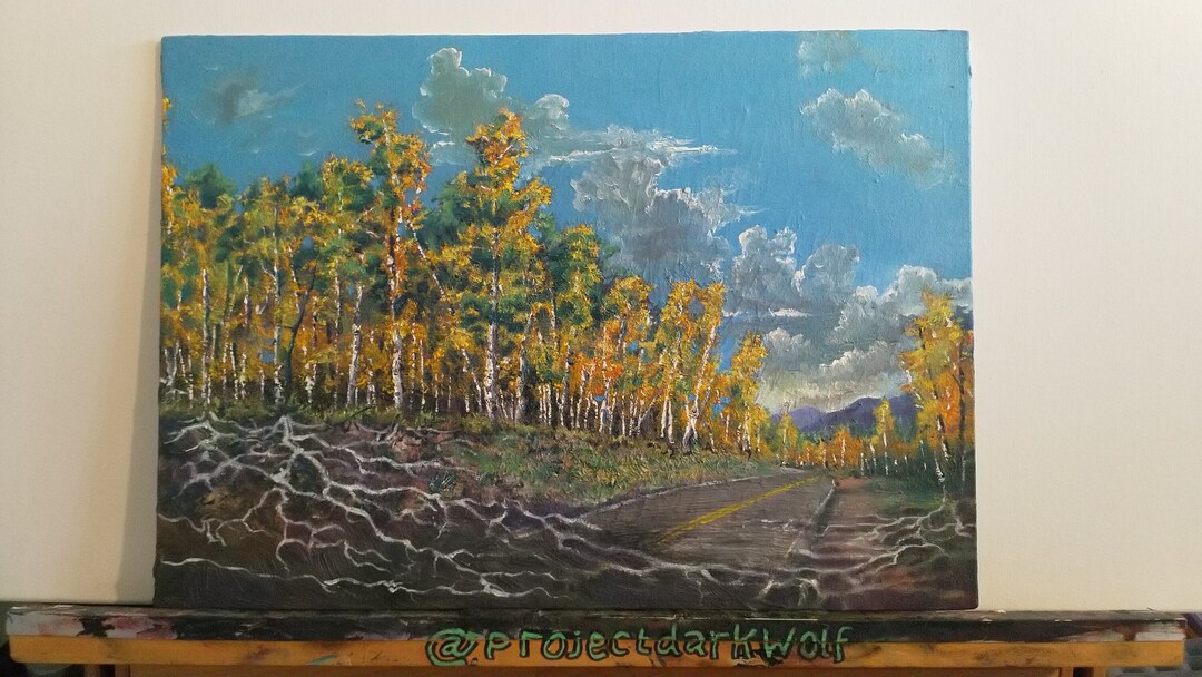 Pando Oil Painting - Quaking Aspen Utah - Forest in Fall Original, Tree ...