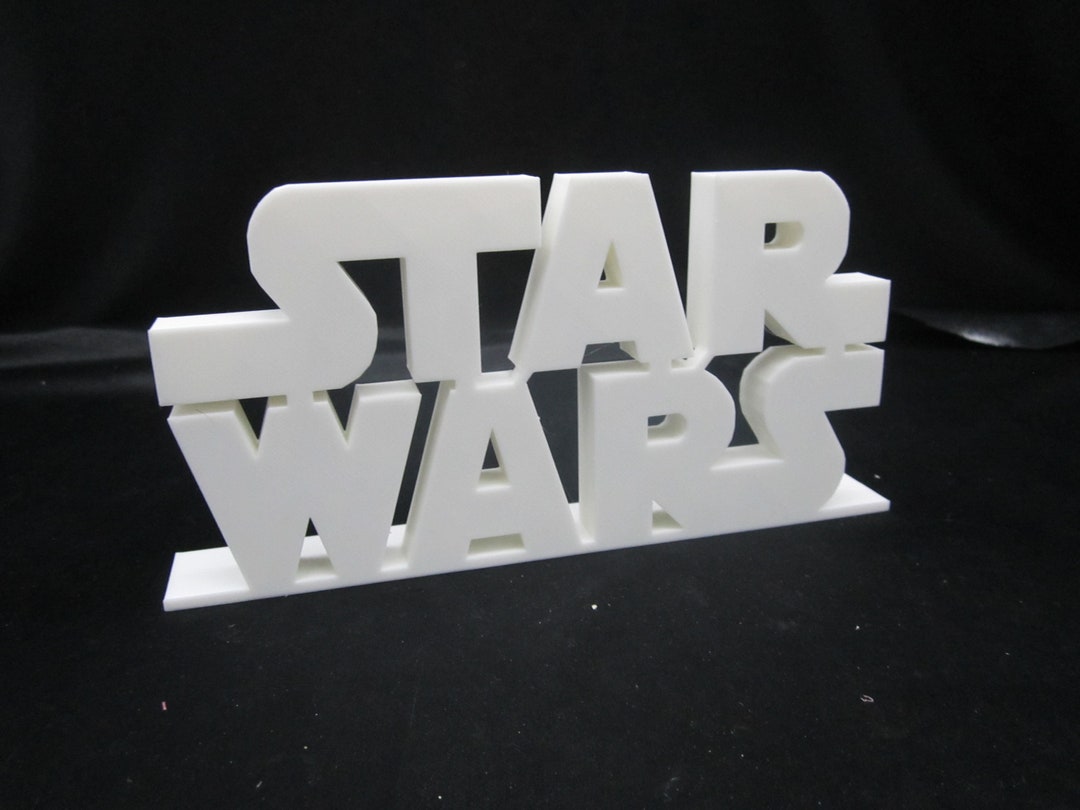 Star Wars Logo 3d Freestanding Prop White (8" Wide) - Etsy