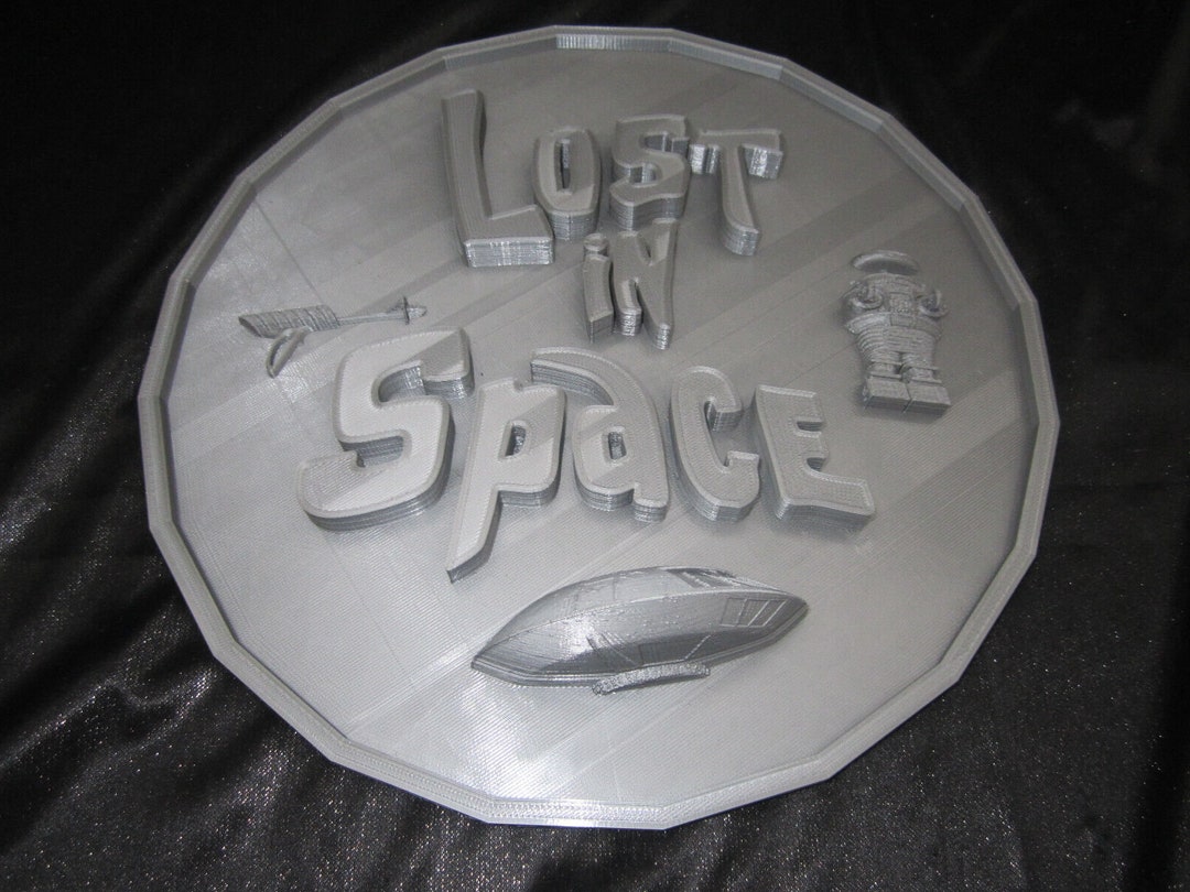 Lost in Space Plaque 3d Wall Art (3D Printed, Silver/gray) 10" Round - Etsy