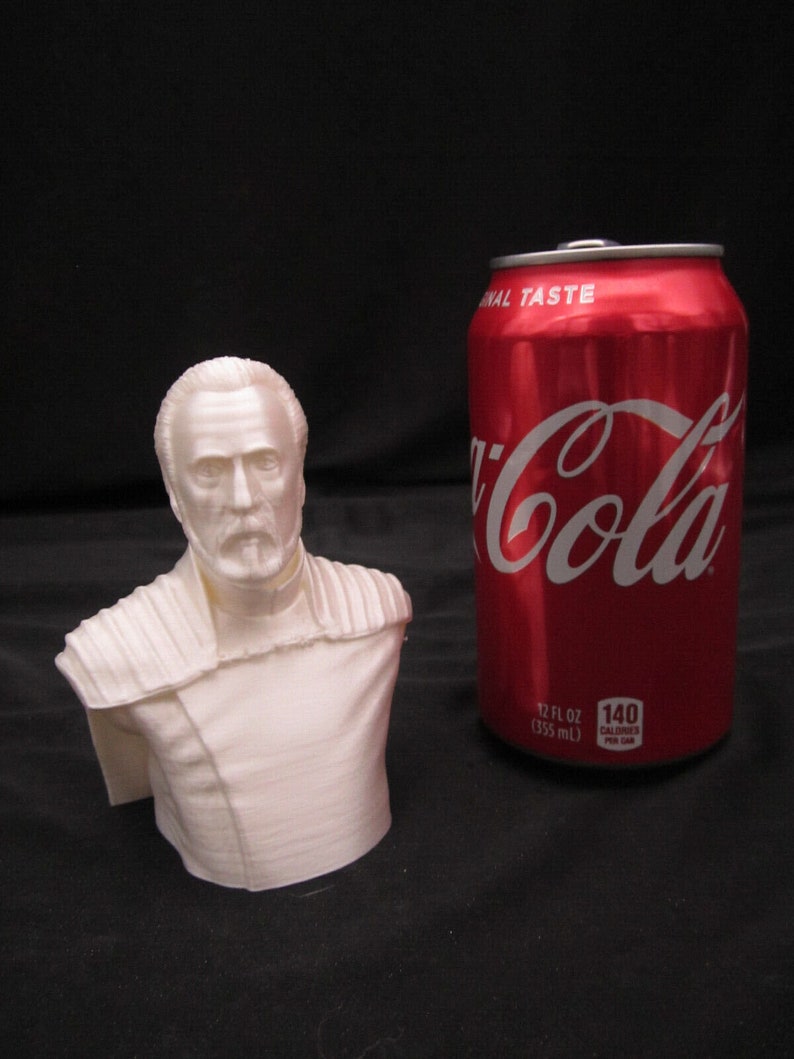 Star Wars Count Dooku Bust (3D Printed White Silk Finish) 4" Tall - Etsy