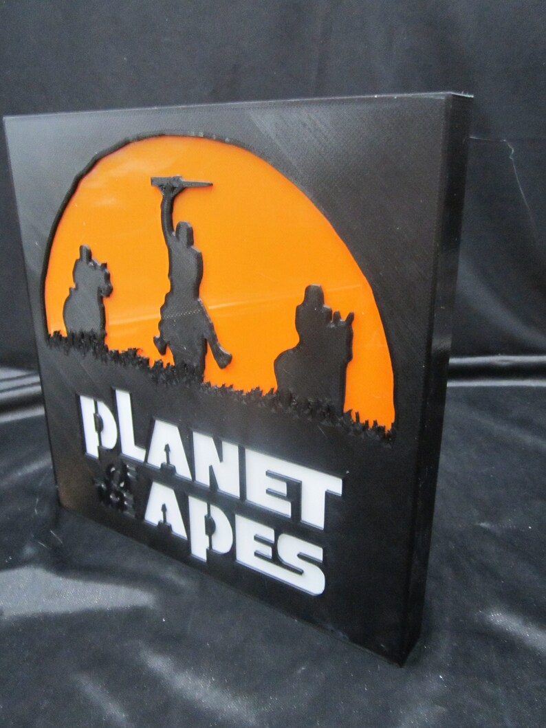 Planet of the Apes Silhouette Shadow Box With Lights 8x8 - Etsy