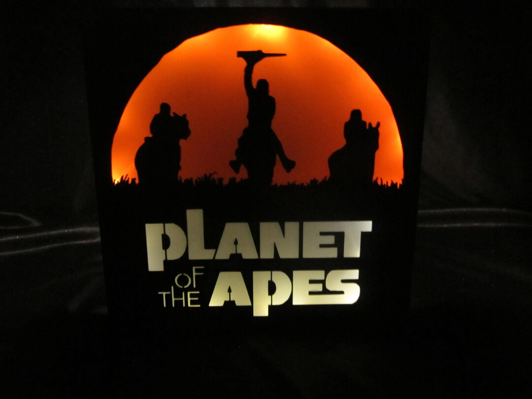Planet of the Apes Silhouette Shadow Box With Lights 8x8 Prop Logo - Etsy