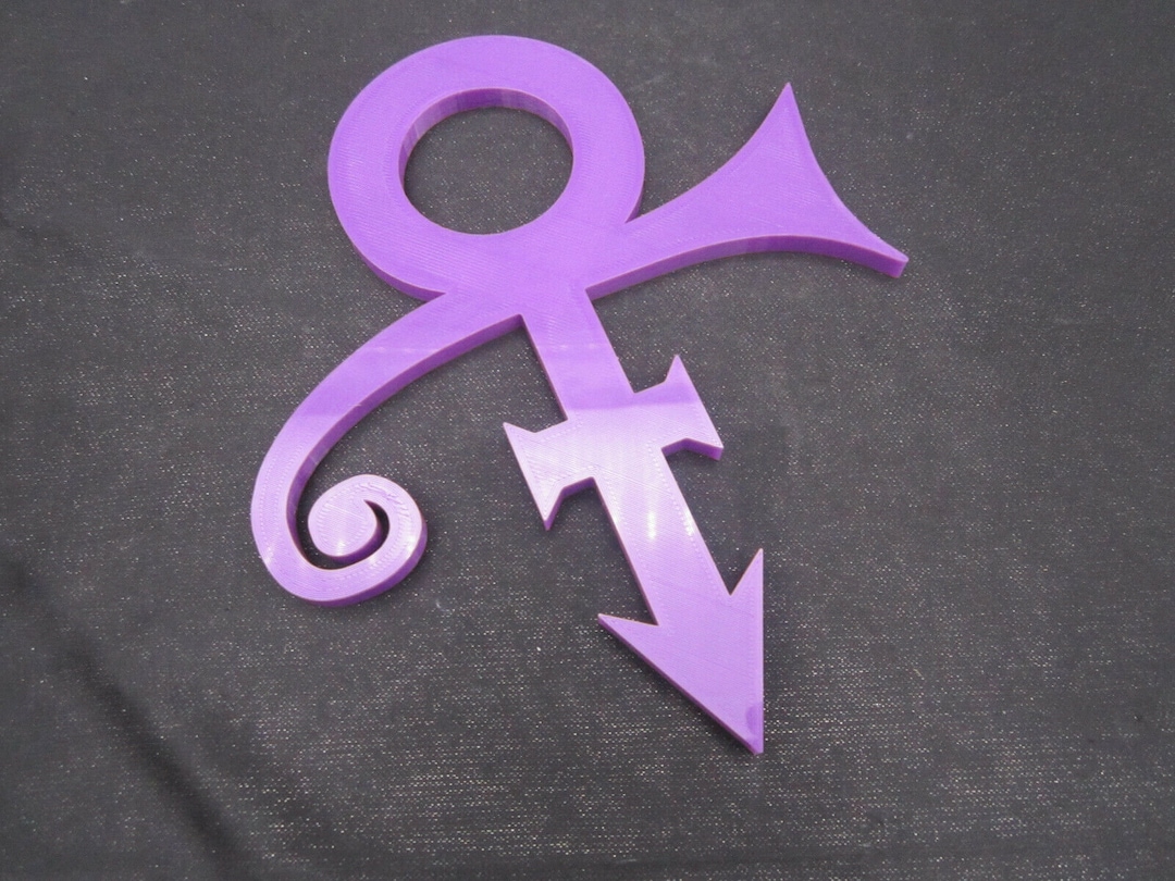Prince Symbol 3d Wall Art (purple 7" Tall) - Etsy