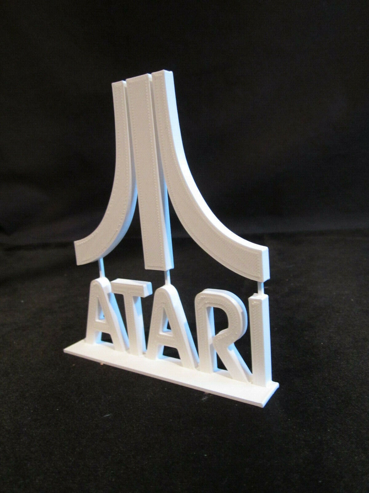Atari Game System Logo 3d Art White Unfinished - Etsy