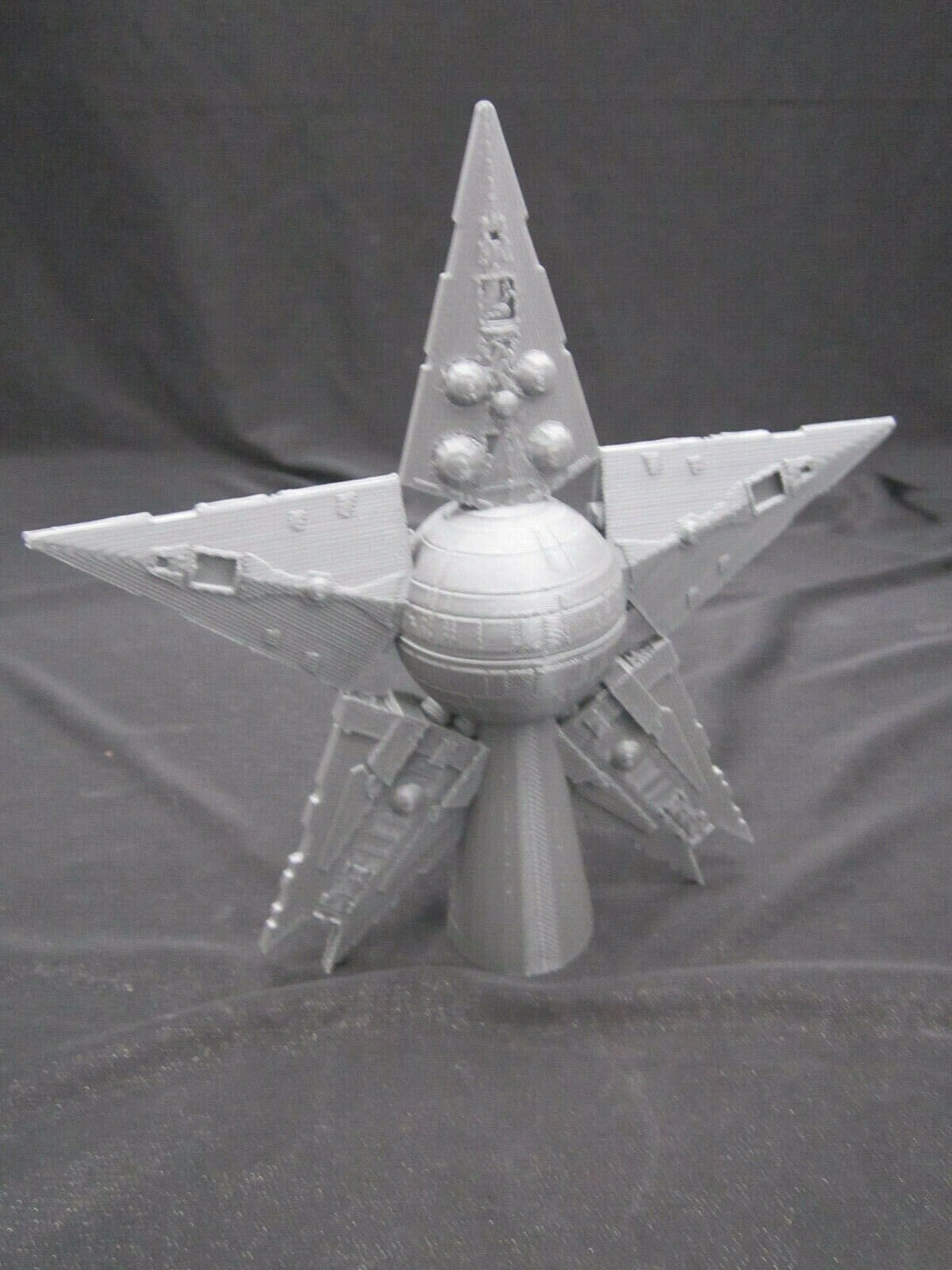 Star Wars Death Star Christmas Tree Topper (3d Printed) Silver Silk - Etsy