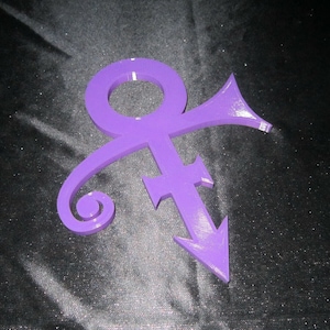 Prince Symbol 3d Wall Art (purple 7" Tall) - Etsy