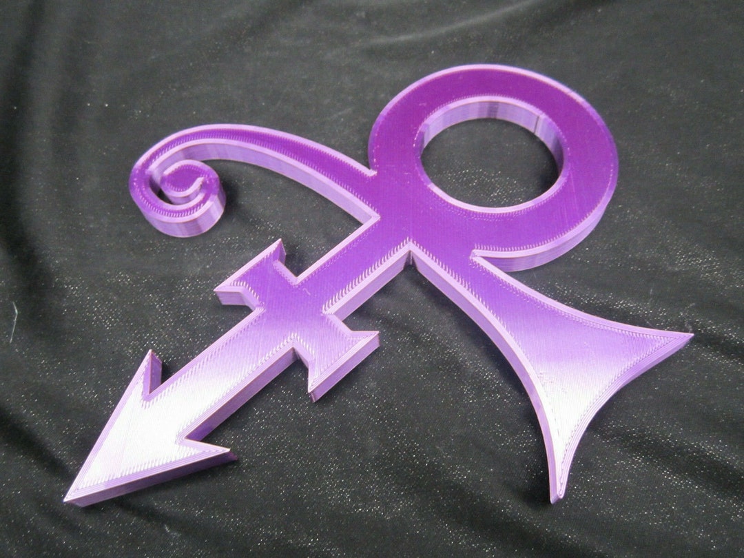 Prince Symbol 3d Wall Art (purple Silk) - Etsy