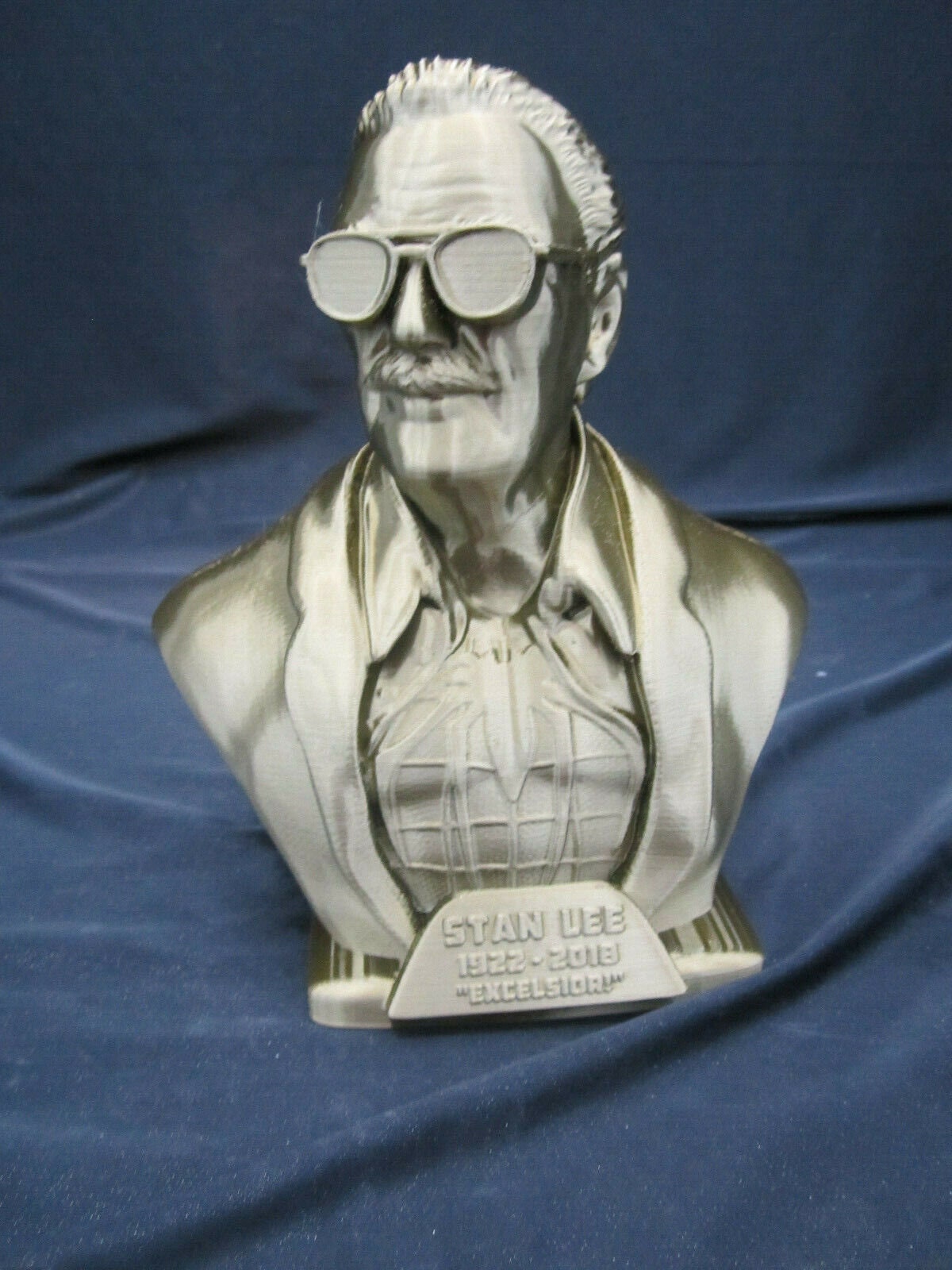Large Stan Lee Memorial Bust 3d Printed Weather Bronze - Etsy