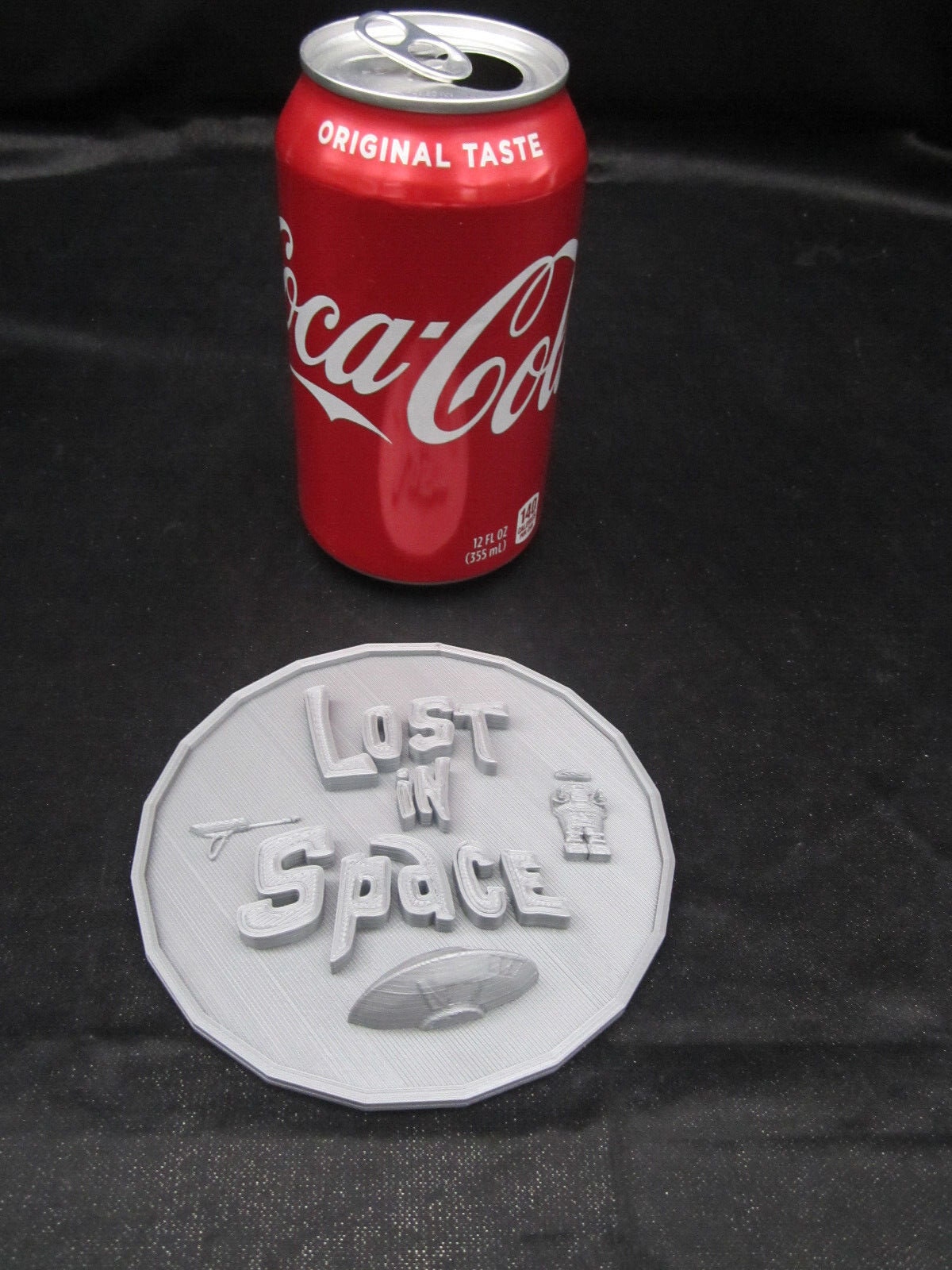 Lost in Space Plaque 3d Wall Art (3D Printed, Silver/gray) 4" Round ...