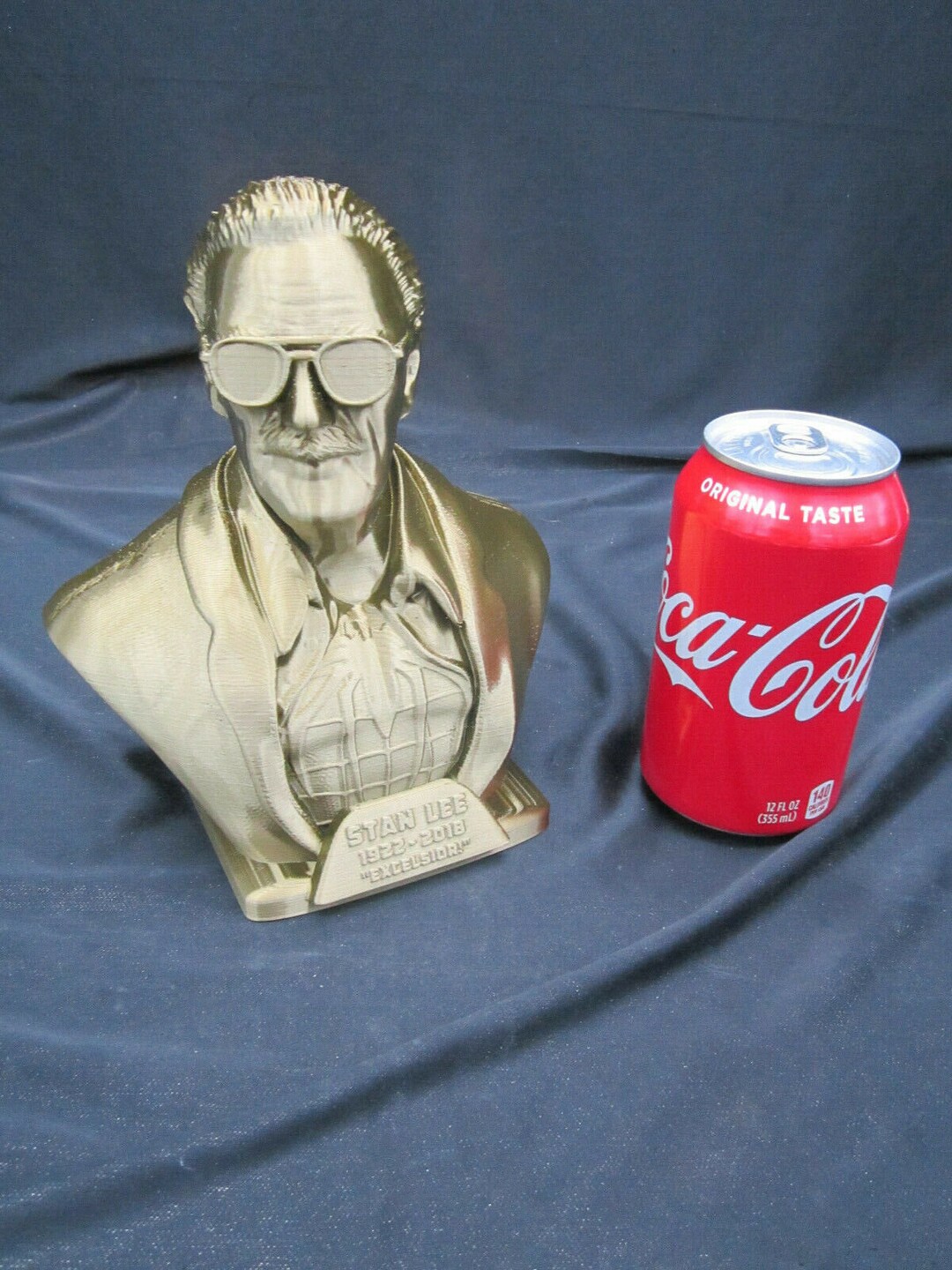 Large Stan Lee Memorial Bust (3d Printed Weather Bronze Finish) (marvel ...