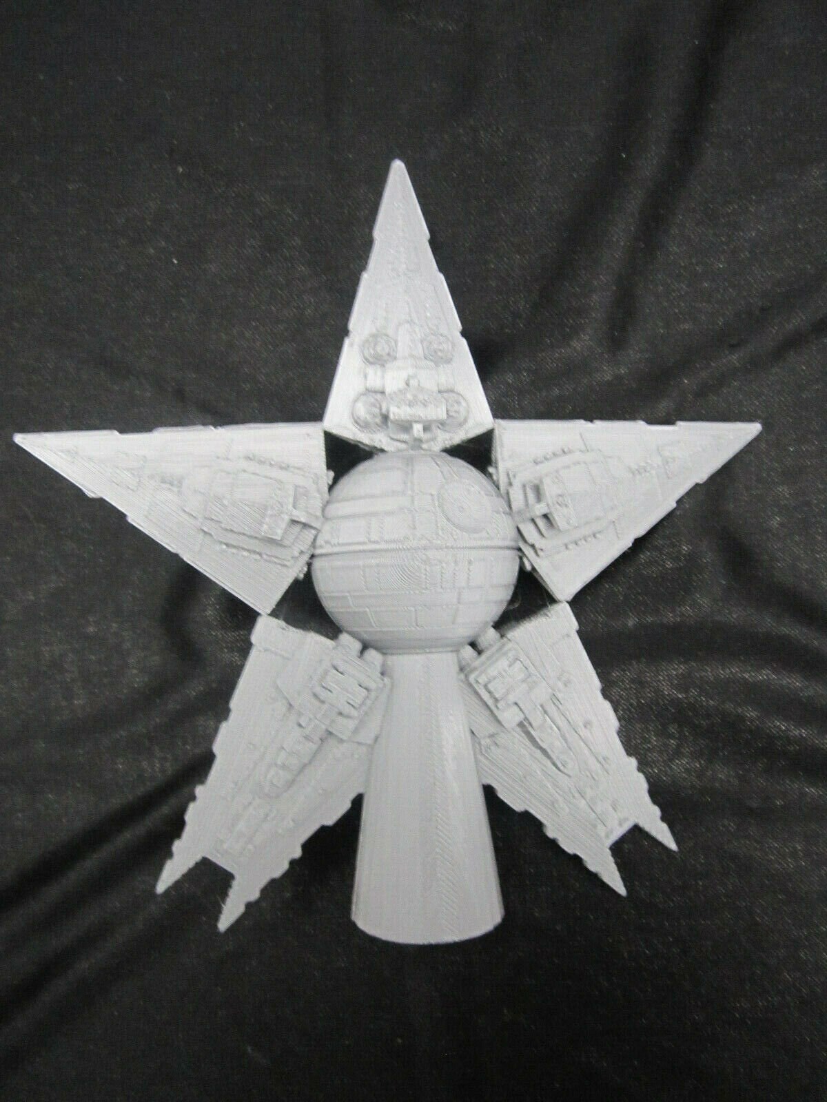 Star Wars Death Star Christmas Tree Topper (3d Printed) Silver Silk - Etsy