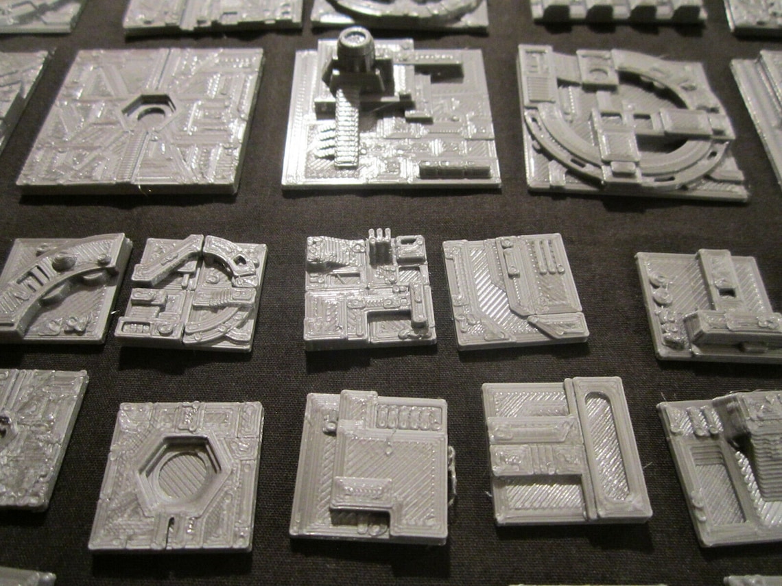 Star Wars Death Star Surface Tiles Set (various Sizes) Diorama Parts - Etsy