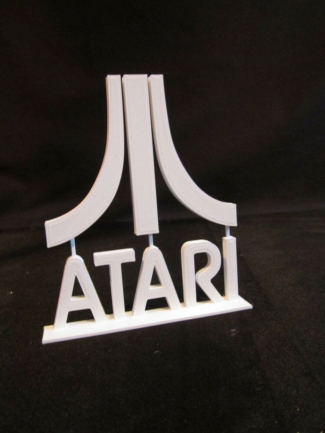Atari Game System Logo (3d Art) White Unfinished - Etsy
