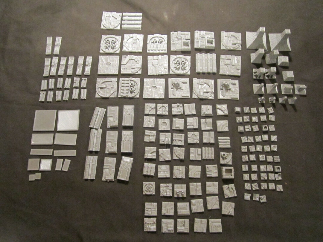 Star Wars Death Star Surface Tiles Set (various Sizes) Diorama Parts - Etsy