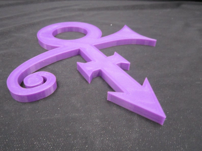 Prince Symbol 3d Wall Art (purple 7" Tall Smooth Finish) - Etsy