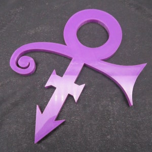 Prince Symbol 3d Wall Art (purple 7" Tall) - Etsy
